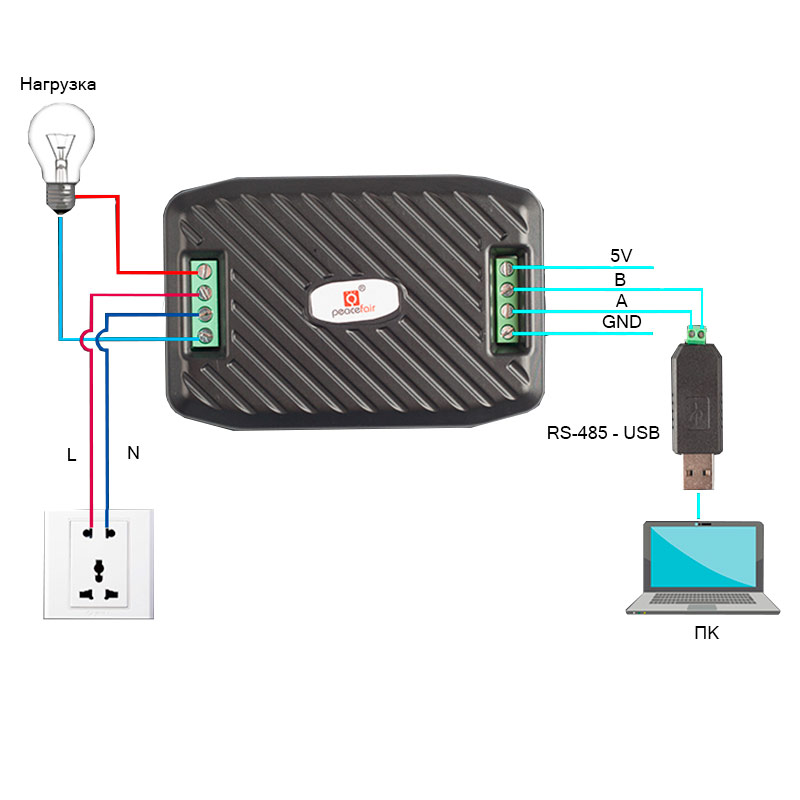 Купить электронный индикатор напряжения Peacefair PZEM-014 в Суперайс