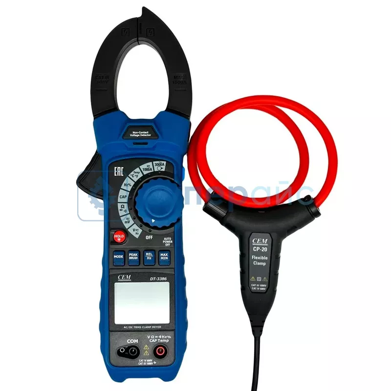 Купить клещи токоизмерительные cem dt-3386 по низкой цене — магазин Суперайс