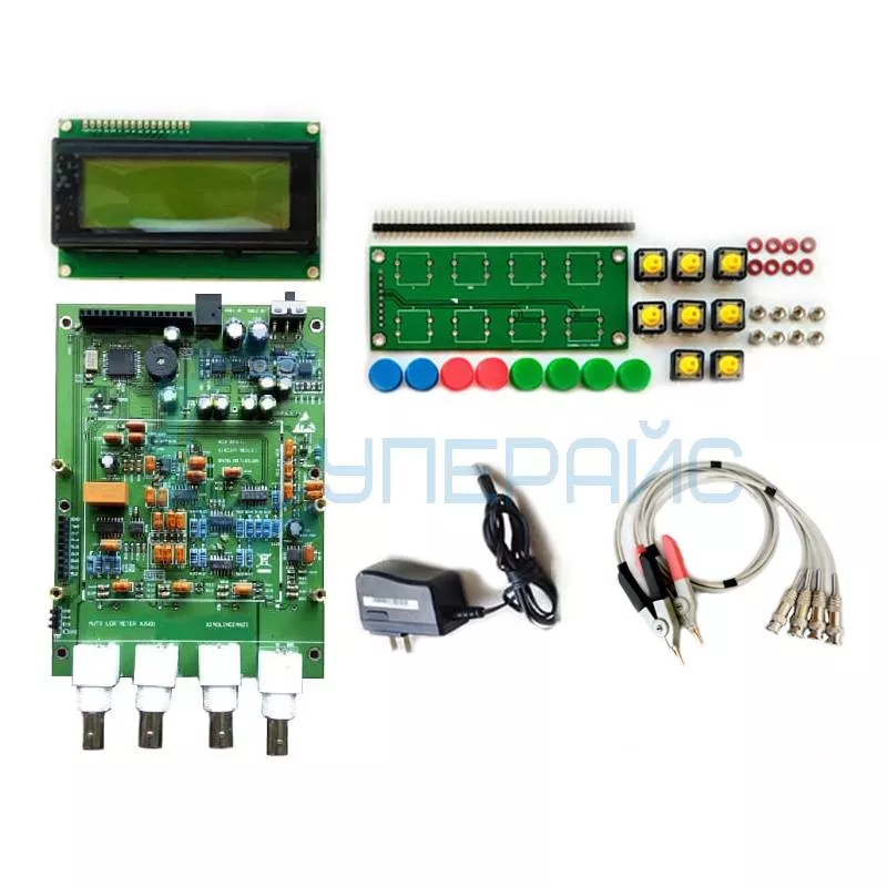 Цифровой измеритель LCR XJW01 с щупами и блоком питания (конструктор ...