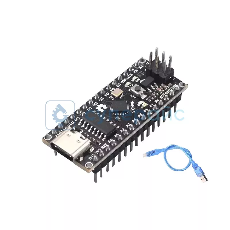 Плата Nano (ATMEGA 328P-AU) с припаянными разъёмами в Суперайс