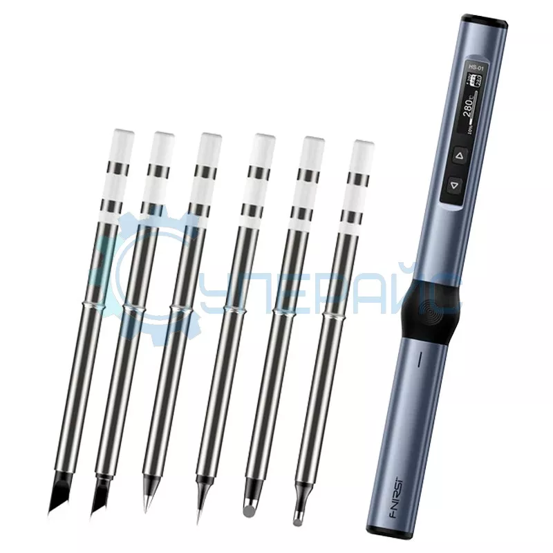 Электропаяльник FNIRSI HS01 с набором насадок (6 штук) купить в Суперайс