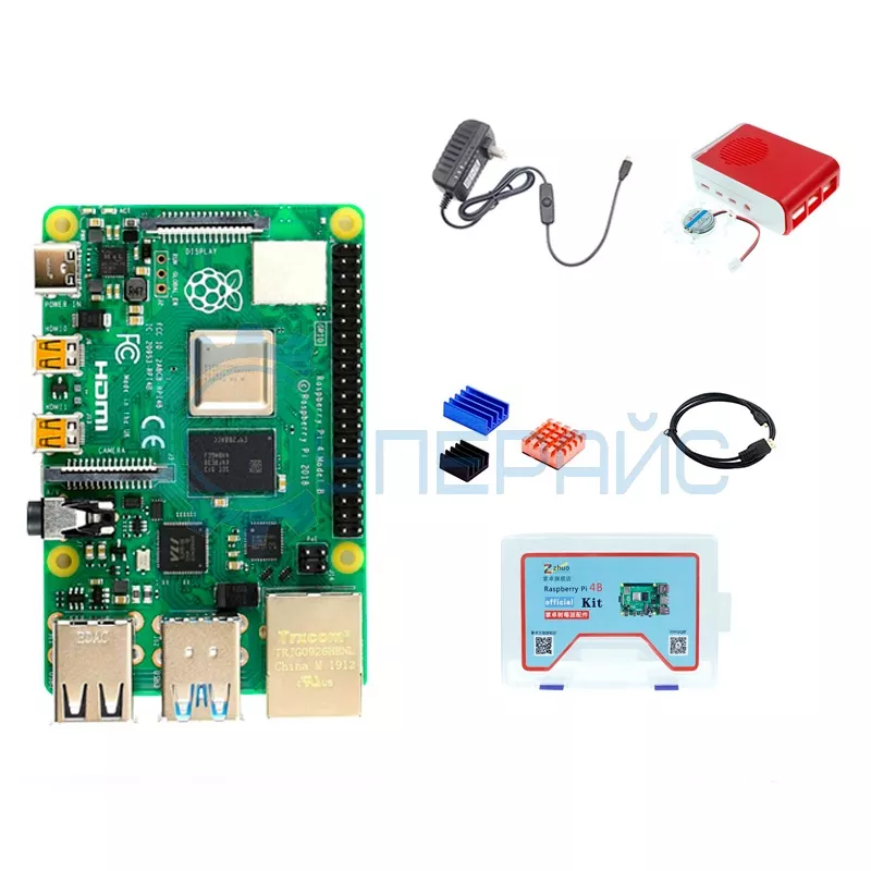 Raspberry Pi 4 model B купить стартовый набор в магазине Суперайс